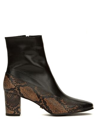 Divarese Kadın Siyah Desenli Deri Bot 37 EU