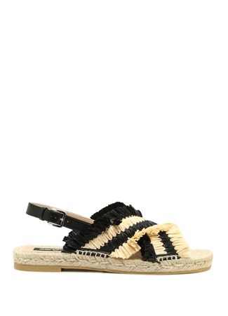 Sergio Rossi Kadın Bej Püskül Detaylı Espadril 35 EU