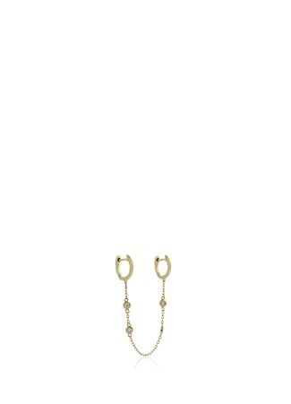 Collection-Pimiento Kadın Pırlantalı Altın Rengi Küpe EU