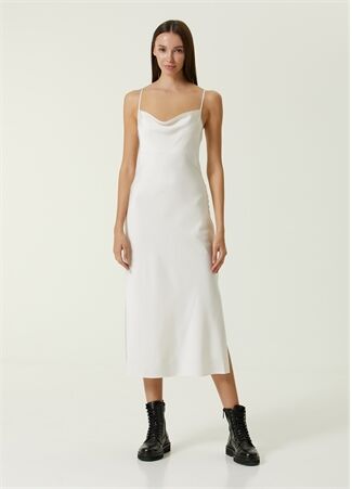 Allsaints Kadın Beyaz Midi Elbise 8 UK