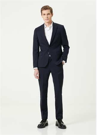 Beymen Club Erkek Slim Fit Lacivert Yün Takım Elbise 46 Beymen Club Erkek Slim Fit Lacivert Yün Takım Elbise 46
