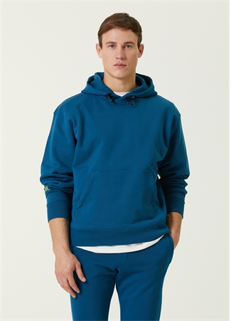 Kenzo Erkek Mavi Kapüşonlu Logolu Sweatshirt XS EU Kenzo Erkek Mavi Kapüşonlu Logolu Sweatshirt XS EU