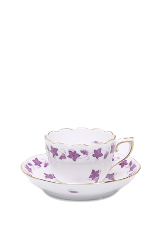 Herend Guirlande De Raisins Porselen Kahve Fincanı Mor