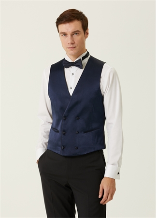 Palzileri Lab Erkek Mavi V Yaka İpek Yelek 46 IT Palzileri Lab Erkek Mavi V Yaka İpek Yelek 46 IT