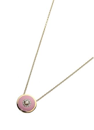 Collection Kadın Pırlanta Detaylı Altın Rengi Kolye EU