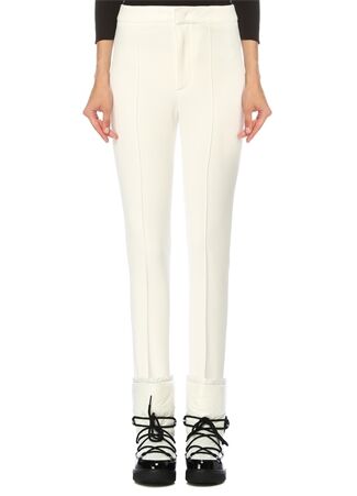 Moncler Grenoble Kadın Beyaz Dikiş Detaylı Pantolon 44 It