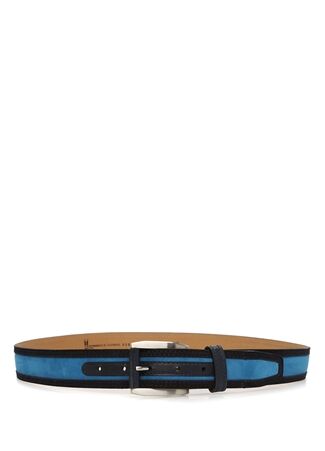 Moreschi Erkek Mavi Siyah Deri Kemer 95 EU