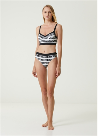 Balmain Kadın Siyah Beyaz Logo Şeritli Bikini Takımı 40 Fr Balmain Kadın Siyah Beyaz Logo Şeritli Bikini Takımı 40 Fr