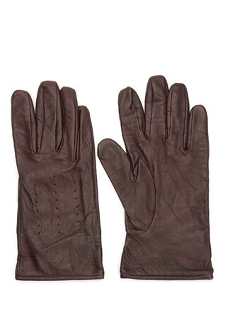 Pal Zileri Erkek Bordo Deri Eldiven L Eu
