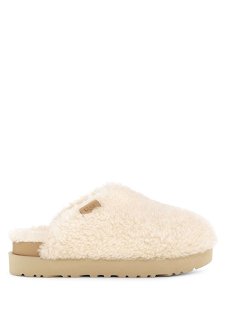 Ugg Kadın Fuzz Sugar Krem Logolu Terlik Bej 37 EU Ugg Kadın Fuzz Sugar Krem Logolu Terlik Bej 37 EU
