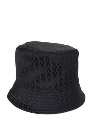 Valentino Garavani Erkek Siyah Mikro Logo Baskılı Şapka 58 EU