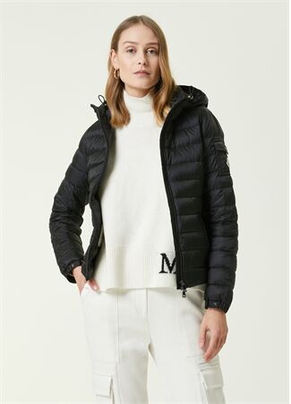 Moncler Kadın Bles Siyah Kapüşonlu Puff Mont 5 US