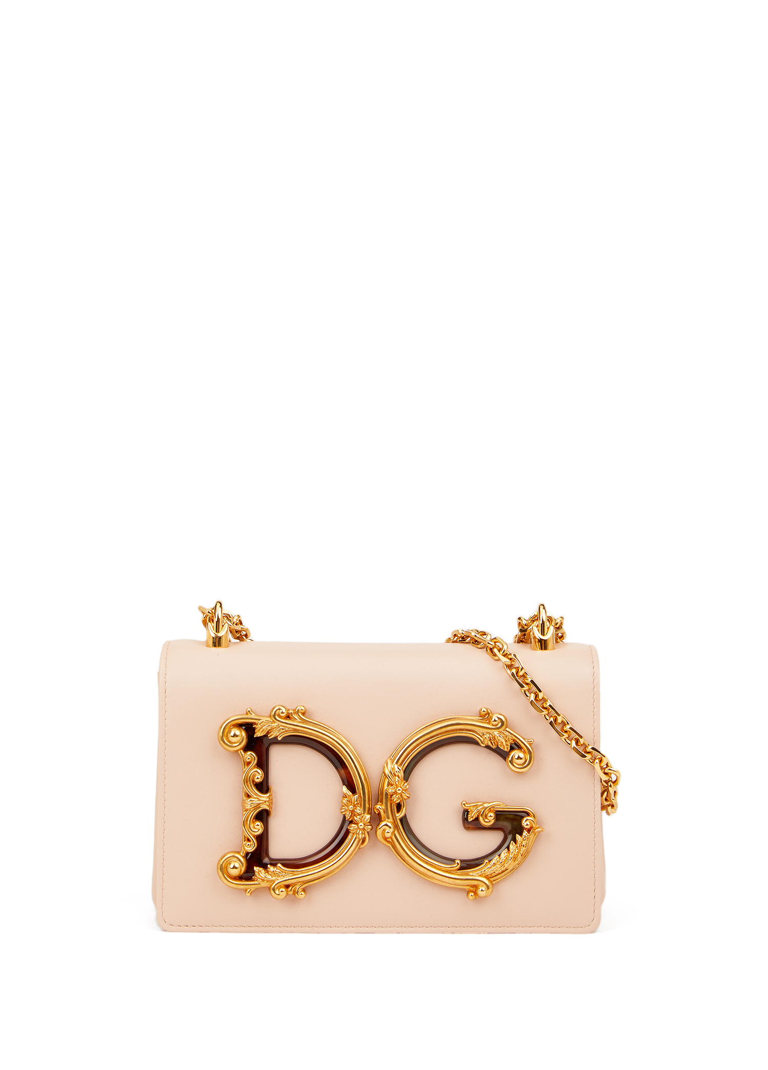 Dolce&Gabbana - DG Girls Powder Pink Women's Leather Shoulder Bag ...
