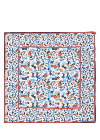 Beymen Club Kadın Mavi Ebru Desenli 70x70 cm İpek Eşarp EU Beymen Club Kadın Mavi Ebru Desenli 70x70 cm İpek Eşarp EU