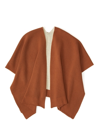 Beymen Collection Kadın Taba Bej Çift Taraflı Panço Kahverengi EU Beymen Collection Kadın Taba Bej Çift Taraflı Panço Kahverengi EU