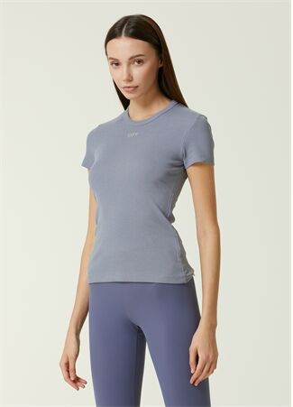 Off-White Kadın Gri Bisiklet Yaka T-shirt 42 IT