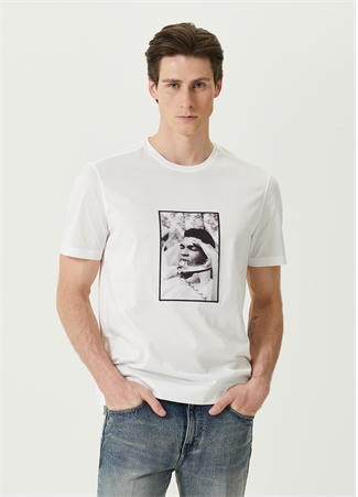 Limitato Erkek Beyaz Figür Baskılı Basic T-shirt S Eu Limitato Erkek Beyaz Figür Baskılı Basic T-shirt S Eu