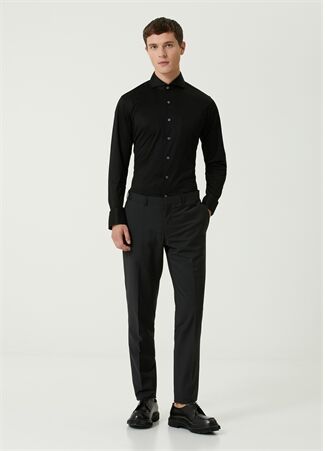 Academia Erkek Siyah Normal Bel Dar Paça Yün Klasik Pantolon 46 IT Academia Erkek Siyah Normal Bel Dar Paça Yün Klasik Pantolon 46 IT