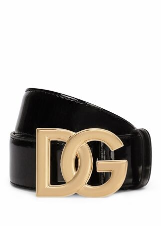 Dolce&Gabbana Kadın Siyah Logo Tokalı Kemer 70 EU