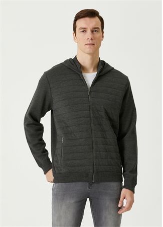 Network Erkek Slim Fit Gri Triko Mont S EU