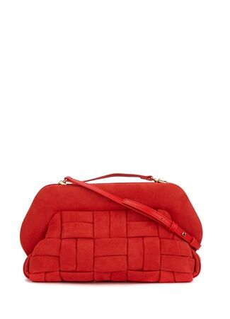 The Moire Kadın Kırmızı Dokulu Omuz Çantası EU The Moire Kadın Kırmızı Dokulu Omuz Çantası EU