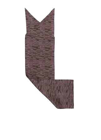 Pal Zileri Erkek Kahverengi Desenli İpek Atkı EU