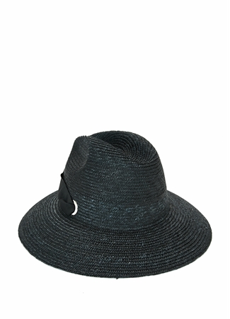 Helene Berman London Kadın Siyah Hasır Şapka Eu