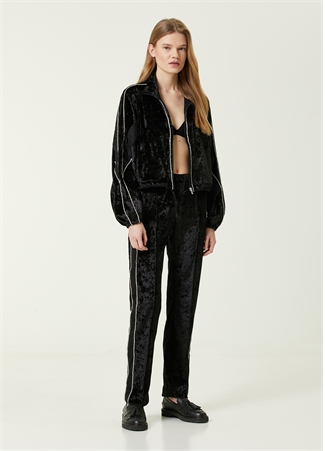 Les Benjamins Kadın Siyah Taşlı Şeritli Eşofman Altı L EU Les Benjamins Kadın Siyah Taşlı Şeritli Eşofman Altı L EU