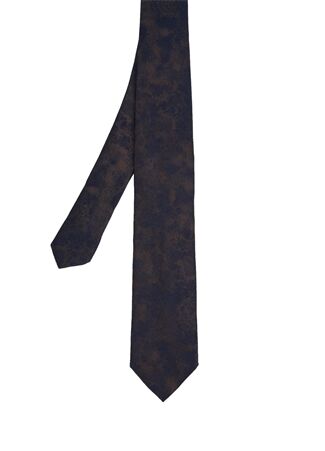 Palzileri Lab Erkek Lacivert Desenli İpek Kravat EU