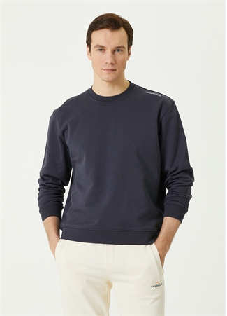 SimpleQloth Erkek Lacivert Oversize Organik Pamuk Sweatshirt S EU SimpleQloth Erkek Lacivert Oversize Organik Pamuk Sweatshirt S EU