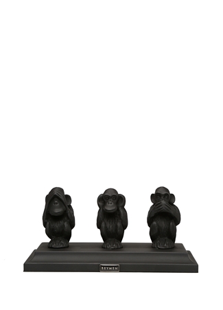 Beymen Hediye Siyah Üç Maymun Formlu Heykel