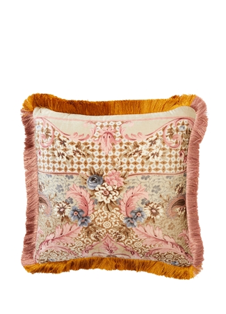 Etro Home Bej Desenli Püsküllü 45x45 cm Dekoratif Yastık Etro Home Bej Desenli Püsküllü 45x45 cm Dekoratif Yastık