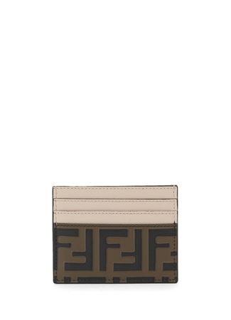 Fendi Kadın Kahverengi Logo Desenli Deri Kartlık Eu Fendi Kadın Kahverengi Logo Desenli Deri Kartlık Eu