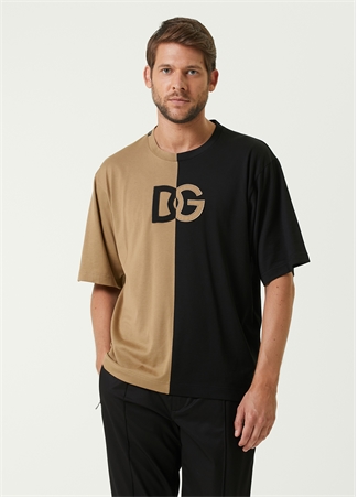Dolce&Gabbana Erkek Siyah Sarı Logo Detaylı T-shirt 46 IT Dolce&Gabbana Erkek Siyah Sarı Logo Detaylı T-shirt 46 IT