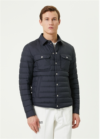 Moncler Erkek Lacivert Polo Yaka Mont 7 US Moncler Erkek Lacivert Polo Yaka Mont 7 US