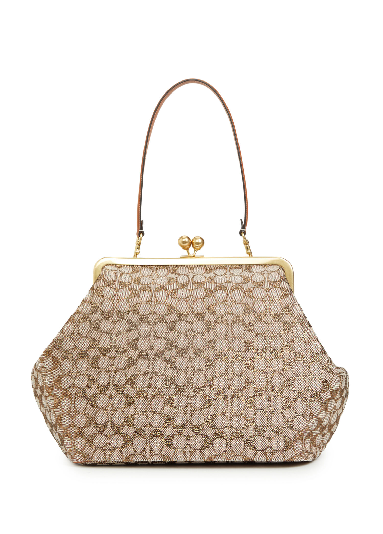 Coach - Kisslock Frame Tan Beige Women's Bag