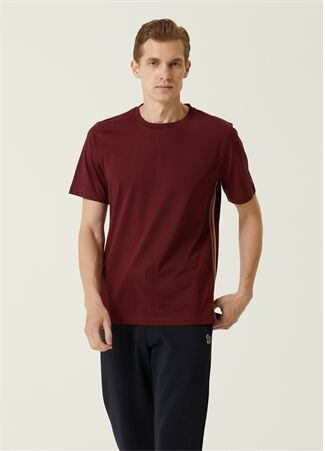 Paul Smith Erkek Bordo Şerit Detaylı Organik Pamuk T-shirt S EU