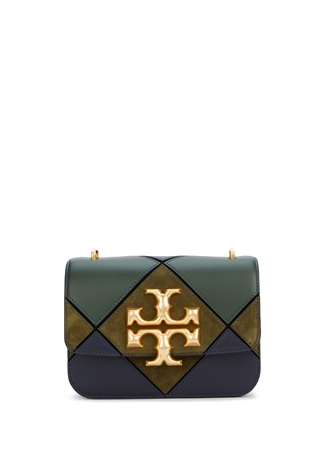Tory Burch Kadın Colorblocked Logolu Deri Omuz Çantası EU
