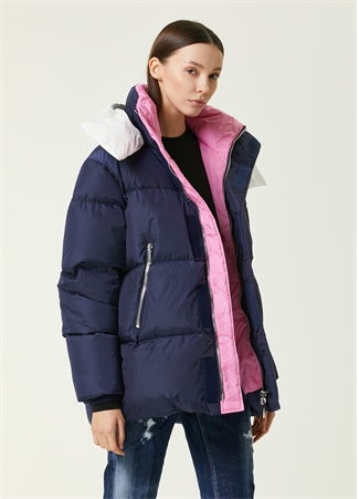 Dsquared2 Kadın Lacivert Kapüşonlu Puff Mont 40 IT Dsquared2 Kadın Lacivert Kapüşonlu Puff Mont 40 IT