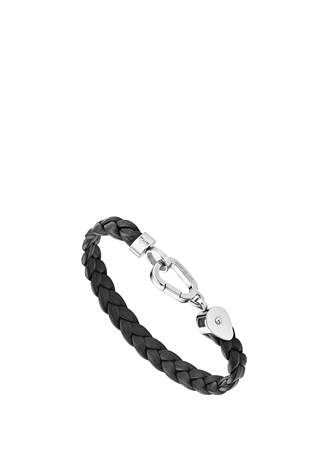 Montblanc Kadın Siyah Örgü Dokulu Deri Bileklik Eu Montblanc Kadın Siyah Örgü Dokulu Deri Bileklik Eu