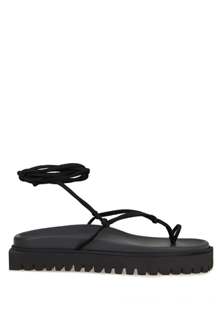 The Attico Kadın Renee Siyah Deri Sandalet 40 EU