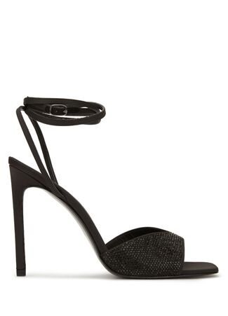 Academia Kadın Siyah Taş İşlemeli Stiletto 35