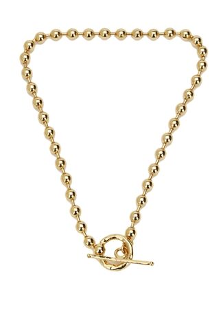 Lisalina Kadın Linda Top Dokulu Altın Rengi Kaplama Kolye EU