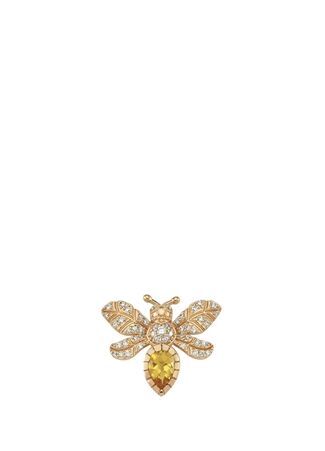 Bee Goddess Kadın Taş Detaylı Altın Rengi Küpe Pembe EU