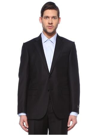 Zegna Erkek Drop 7 Lacivert Kelebek Yaka Yün Takım Elbise 60 IT