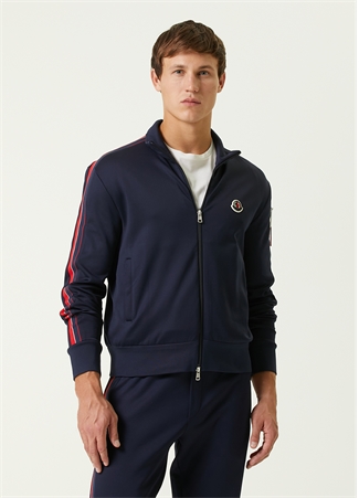 Moncler Erkek Lacivert Kolu Şerit Detaylı Sweatshirt M EU Moncler Erkek Lacivert Kolu Şerit Detaylı Sweatshirt M EU