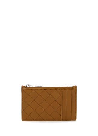 Bottega Veneta Erkek Kahverengi Örgü Dokulu Deri Kartlık EU