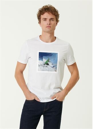 Beymen Club Erkek Beyaz Kayakçı Baskılı T-shirt XS