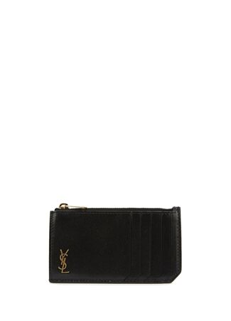 Erkek Siyah Logolu Deri Kartlık EU