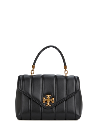 Tory Burch Kadın Siyah Kapitoneli Logolu Deri Omuz Çantası EU Tory Burch Kadın Siyah Kapitoneli Logolu Deri Omuz Çantası EU